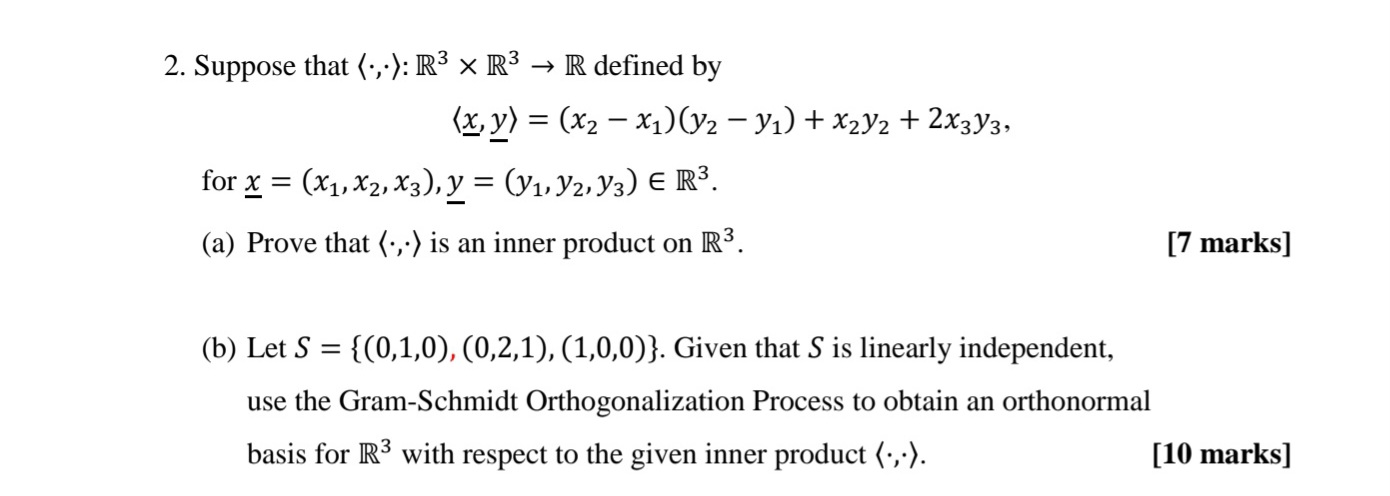 Solved Suppose that (:*,*:):R^(3)\\\\times R^(3)->R defined | Chegg.com