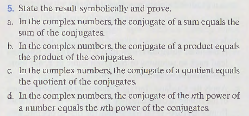 Solved 5. State the result symbolically and prove. a. In the | Chegg.com