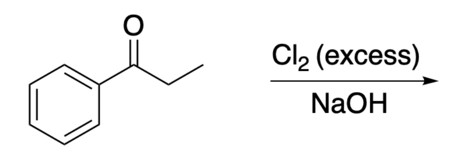 Solved O Br2 (excess) NaOH O Cl2 (excess) NaOH O Cl2 HCI | Chegg.com