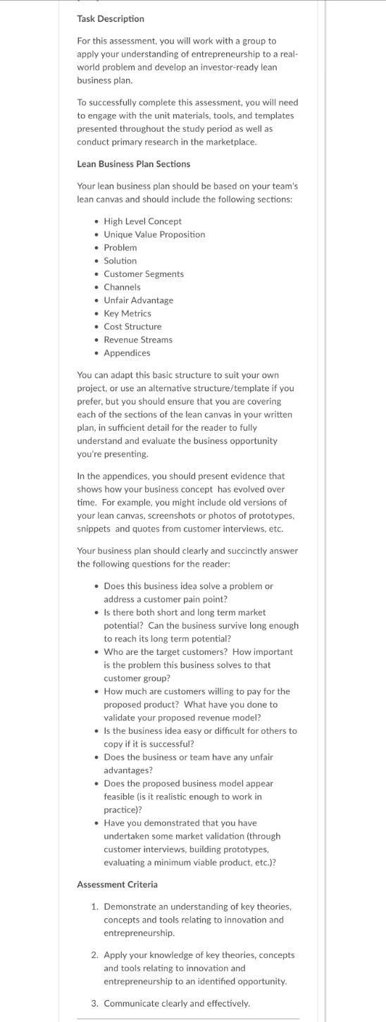 Task Description For this assessment, you will work | Chegg.com