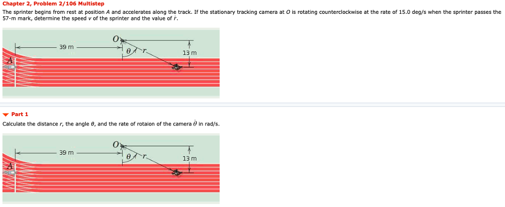 Solved Chapter 2, Problem 2/106 Multistep The sprinter | Chegg.com