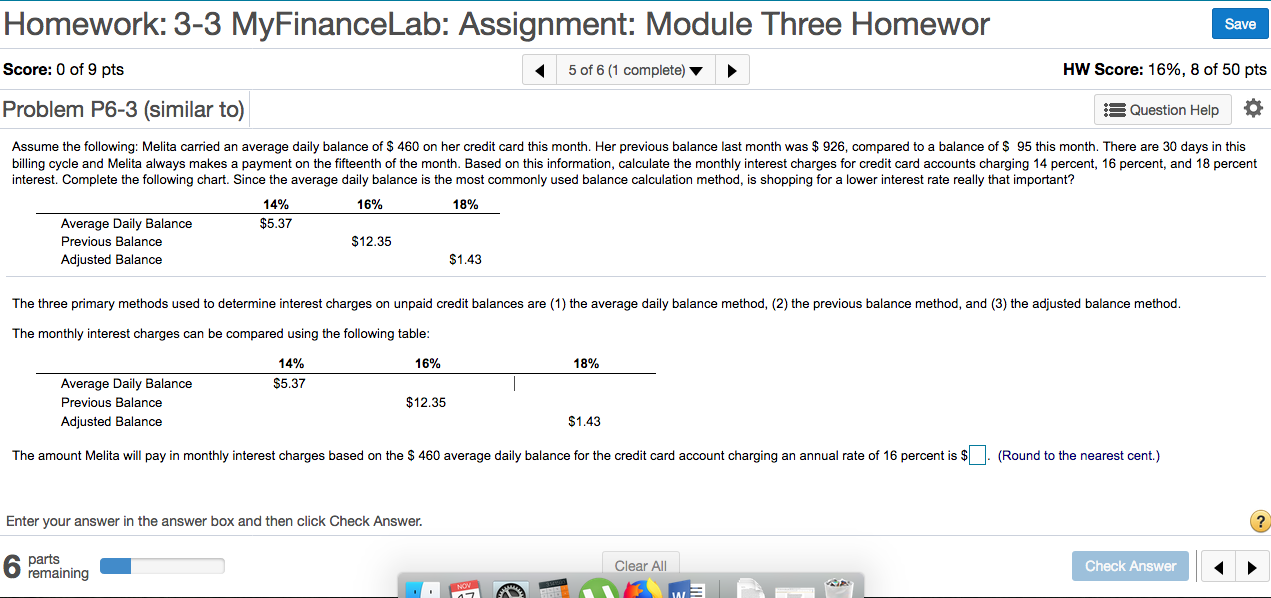 Solved Homework: 3-3 MyFinanceLab: Assignment: Module Three | Chegg.com
