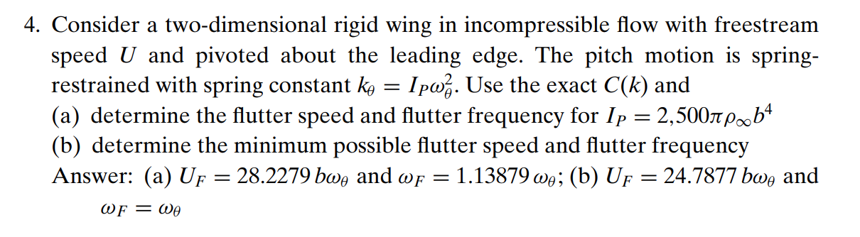 Solved Consider a two-dimensional rigid wing in | Chegg.com