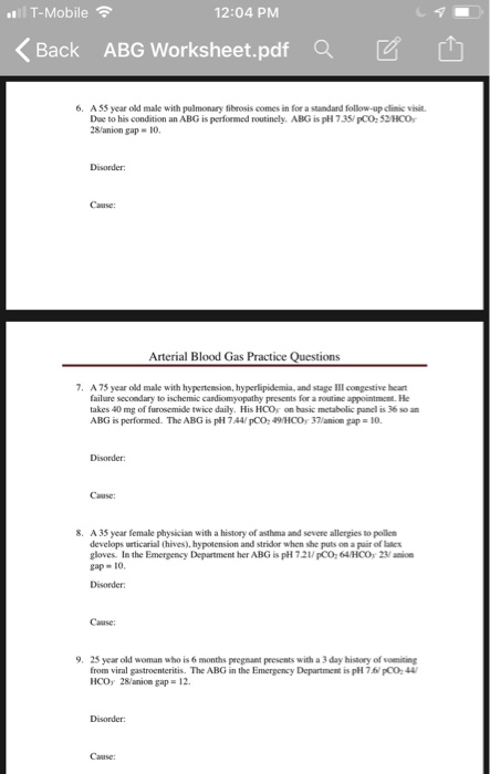 Solved T-Mobile 12:04 PM a ABG Worksheet. pdf Back 6. A 55 | Chegg.com