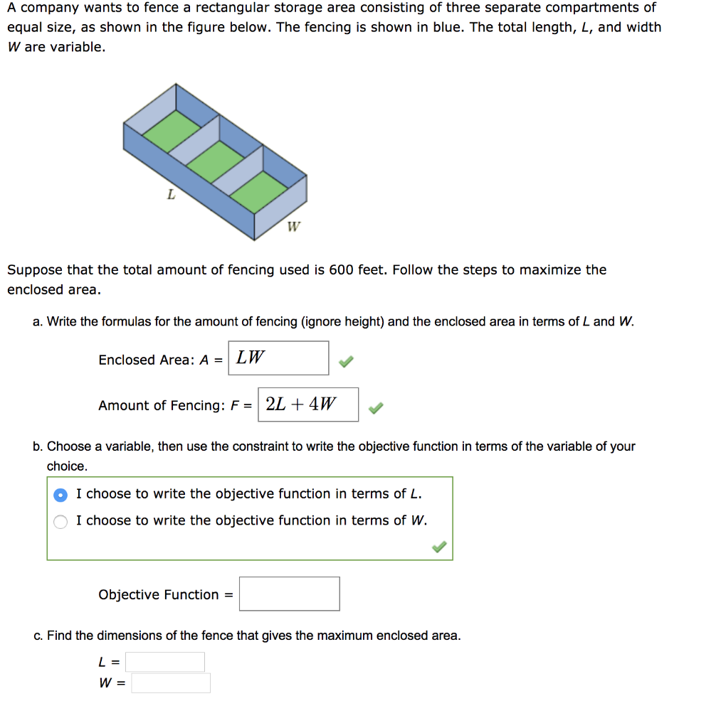 Solved A company wants to fence a rectangular storage area | Chegg.com