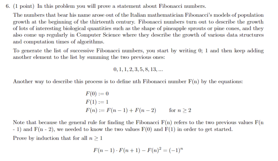 Solved 5. (1 point) In this problem you will prove a | Chegg.com
