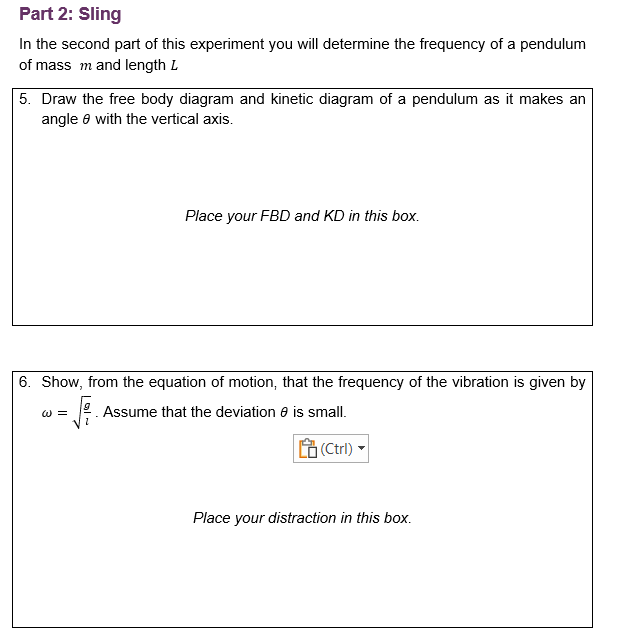 Solved Part 2: Sling\\nIn the second part of this experiment | Chegg.com