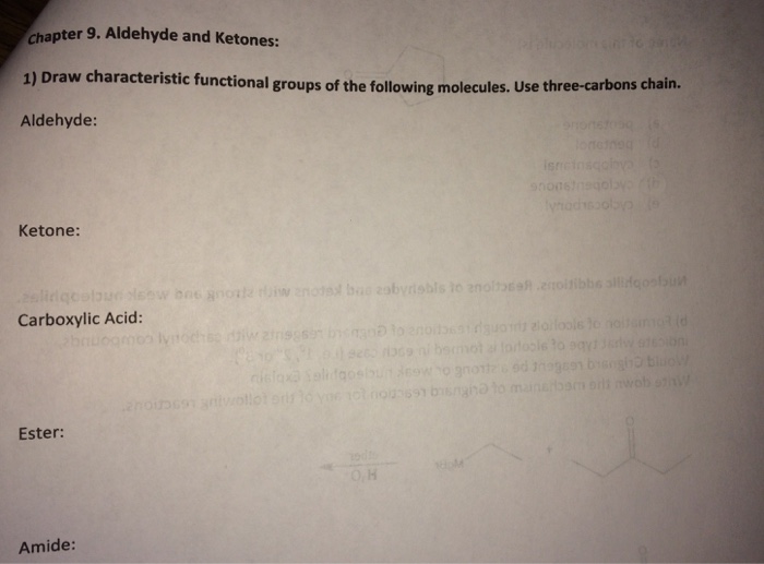 Solved Draw characteristic functional group of the following | Chegg.com