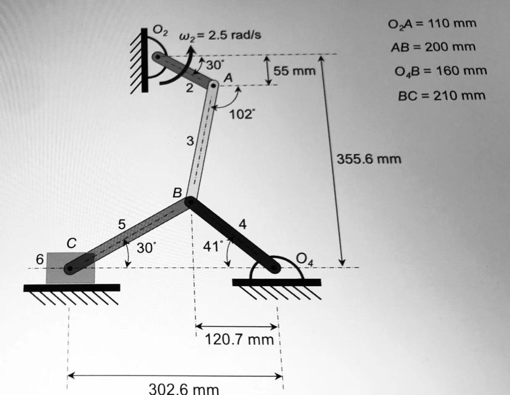 Solved A toggle mechanism is shown in Figure 1, with link 2 | Chegg.com