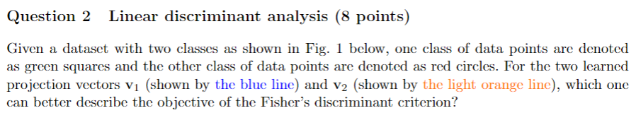 Solved Question 2 Linear discriminant analysis ( 8 points) | Chegg.com