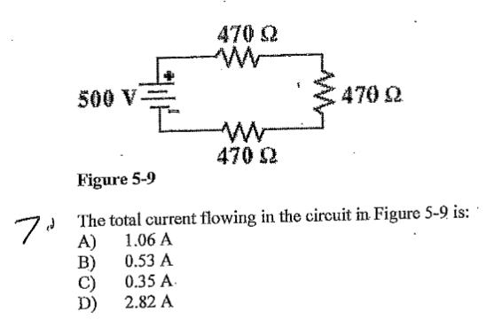 Solved d The total current flowing in the circuit in Figure | Chegg.com