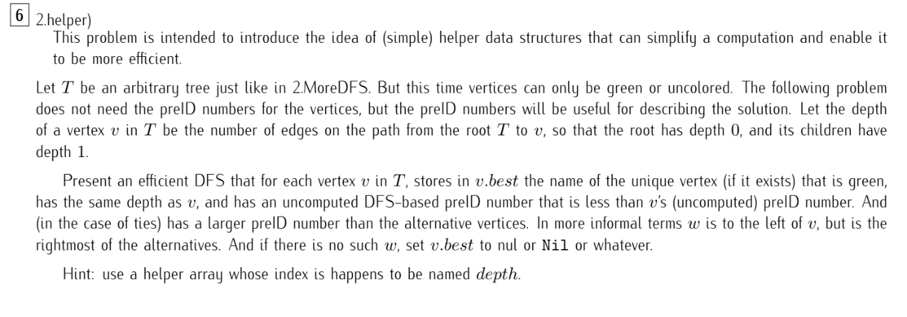 2.MoreDFS Let T be an arbitrary tree with the fields | Chegg.com