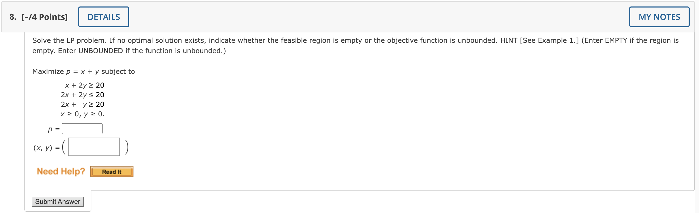 Solved empty. Enter UNBOUNDED if the function is unbounded.) | Chegg.com