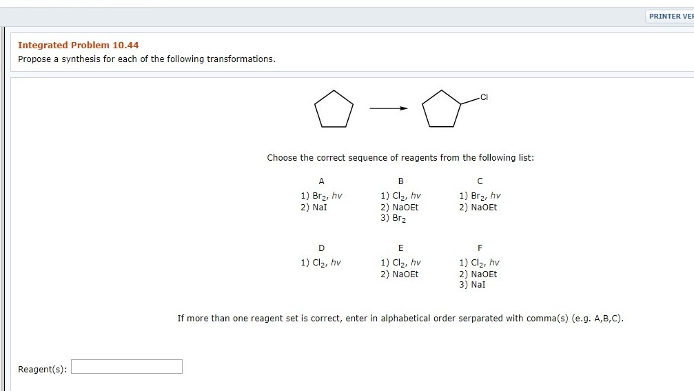 Solved PRINTER VE Integrated Problem 10.44 Propose a | Chegg.com