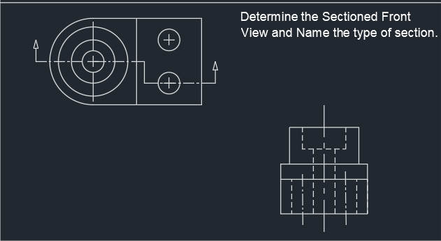 Solved Determine the Sectioned Front View and Name the type | Chegg.com