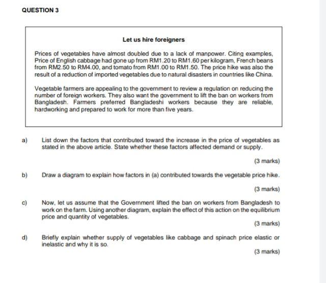Solved QUESTION 1 a) Using examples, explain how opportunity | Chegg.com