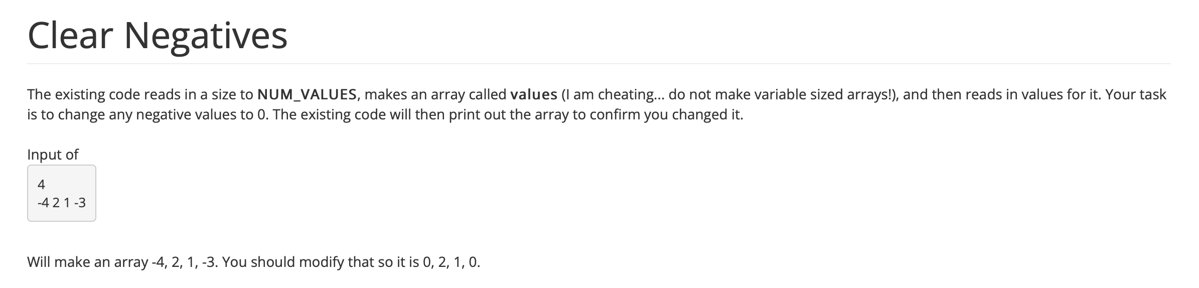 Solved CPP Lab, C++, Clear Negatives The existing code | Chegg.com Solved CPP Lab, C++, Clear Negatives The existing code | Chegg.com