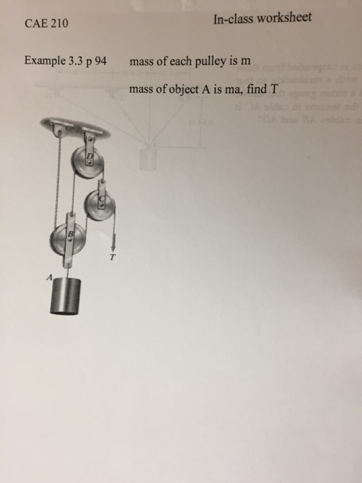 Solved Mass of each pulley is m Mass of object A is ma, | Chegg.com