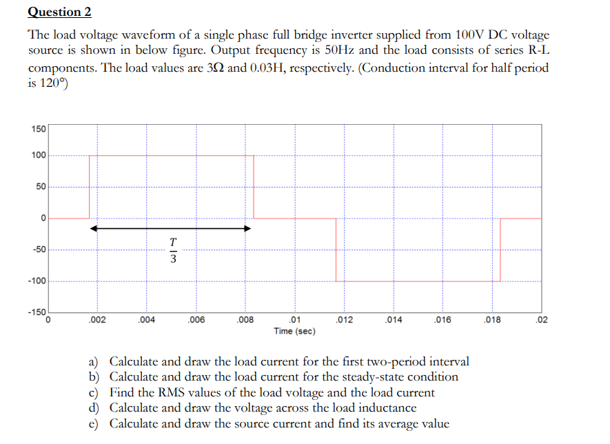 [solved] The Load Voltage Waveform Of A Single Phase Full