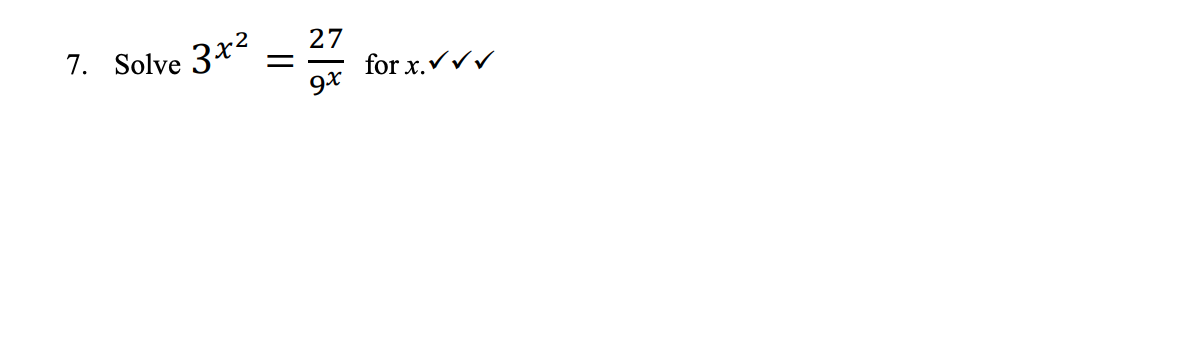 Solved 3x2=9x27 | Chegg.com