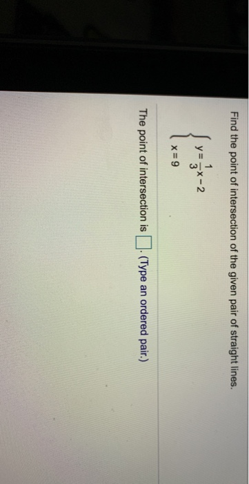 Solved Find the point of intersection of the given pair of | Chegg.com