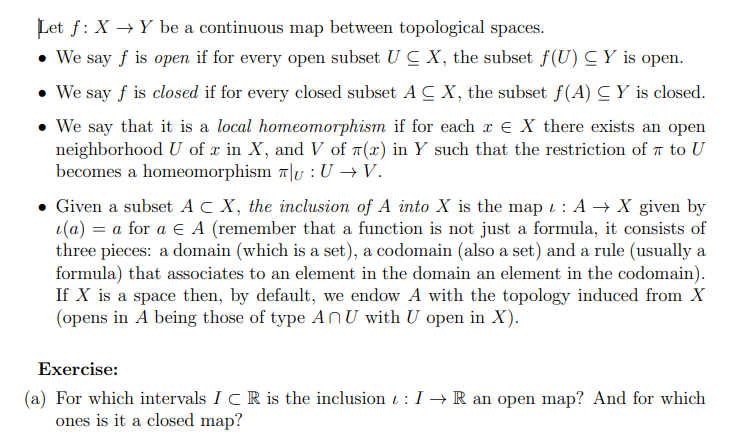 Solved Let f:x→Y ﻿be a continuous map between topological | Chegg.com