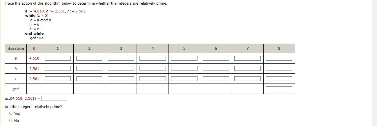 Solved Trace the action of the algorithm below to determine | Chegg.com
