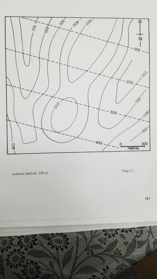 Solved 5. The map, Map 2.3 , shows structure contours/strike | Chegg.com