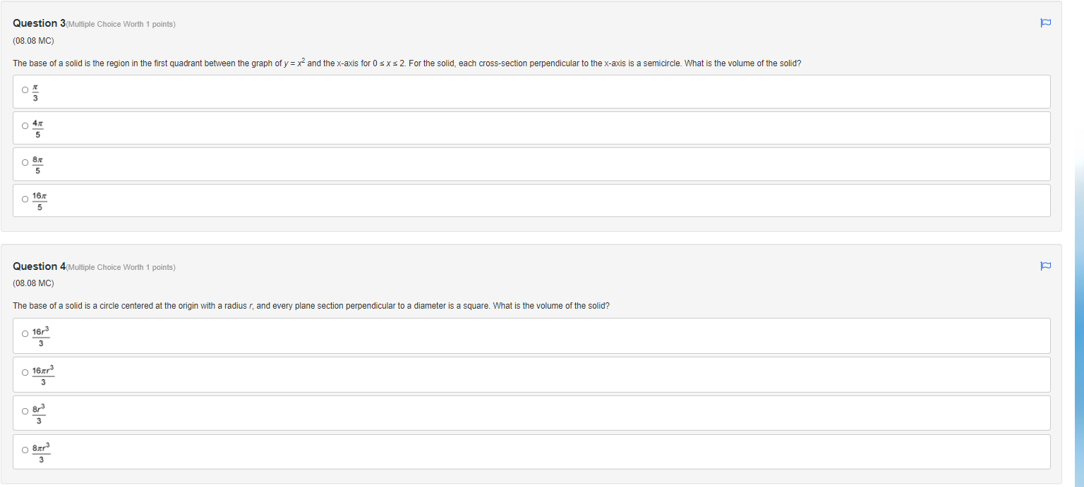 Solved Question 5(Multiple Choice Worth 1 points) (08.09 MC) | Chegg.com