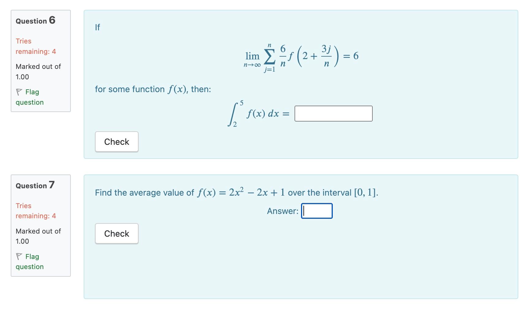 Solved limn→∞∑j=1nn6f(2+n3j)=6 for some function f(x), then: | Chegg.com