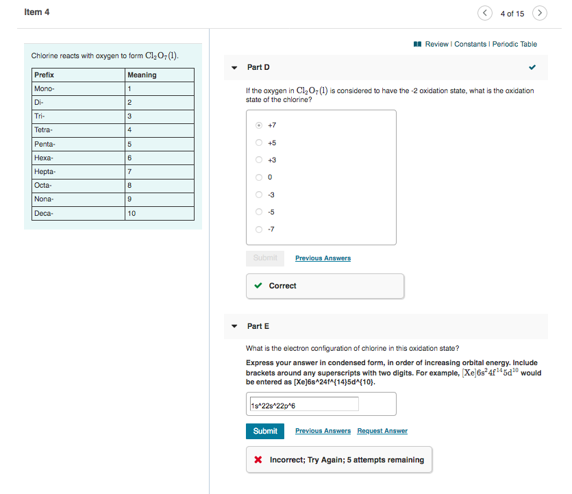 Solved Item 4 4 of 15 > Review Constants Periodic Table | Chegg.com