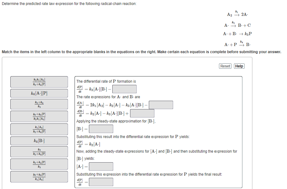 Solved Determine the predicted rate law expression for the | Chegg.com