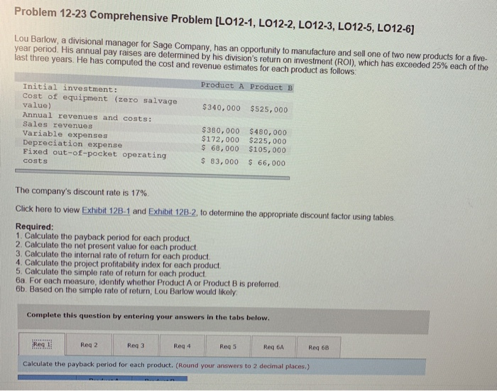 Solved Problem 12-23 Comprehensive Problem [LO12-1, LO12-2, | Chegg.com