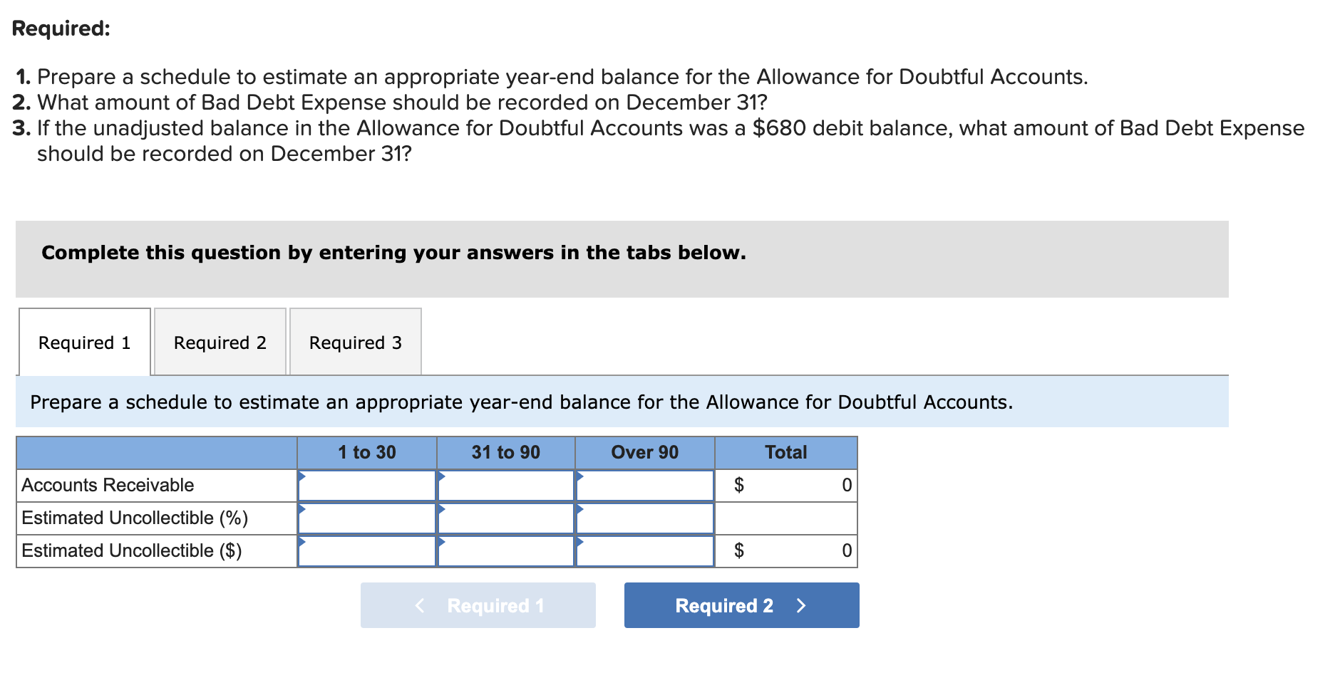 Solved E8-6 (Algo) Computing Bad Debt Expense Using Aging of | Chegg.com
