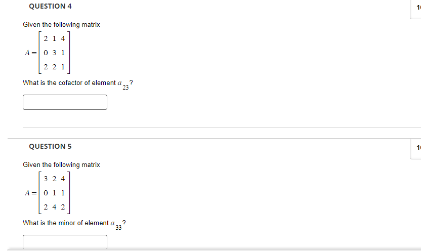 Solved Given the following matrix A=⎣⎡202132411⎦⎤ What is | Chegg.com