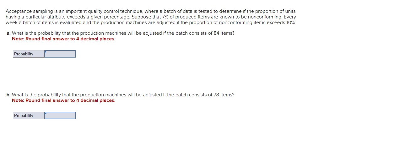 Solved Acceptance sampling is an important quality control | Chegg.com