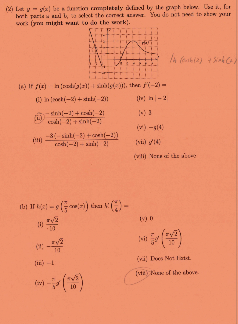 Solved 2 Let Ygx Be A Function Completely Defined By 