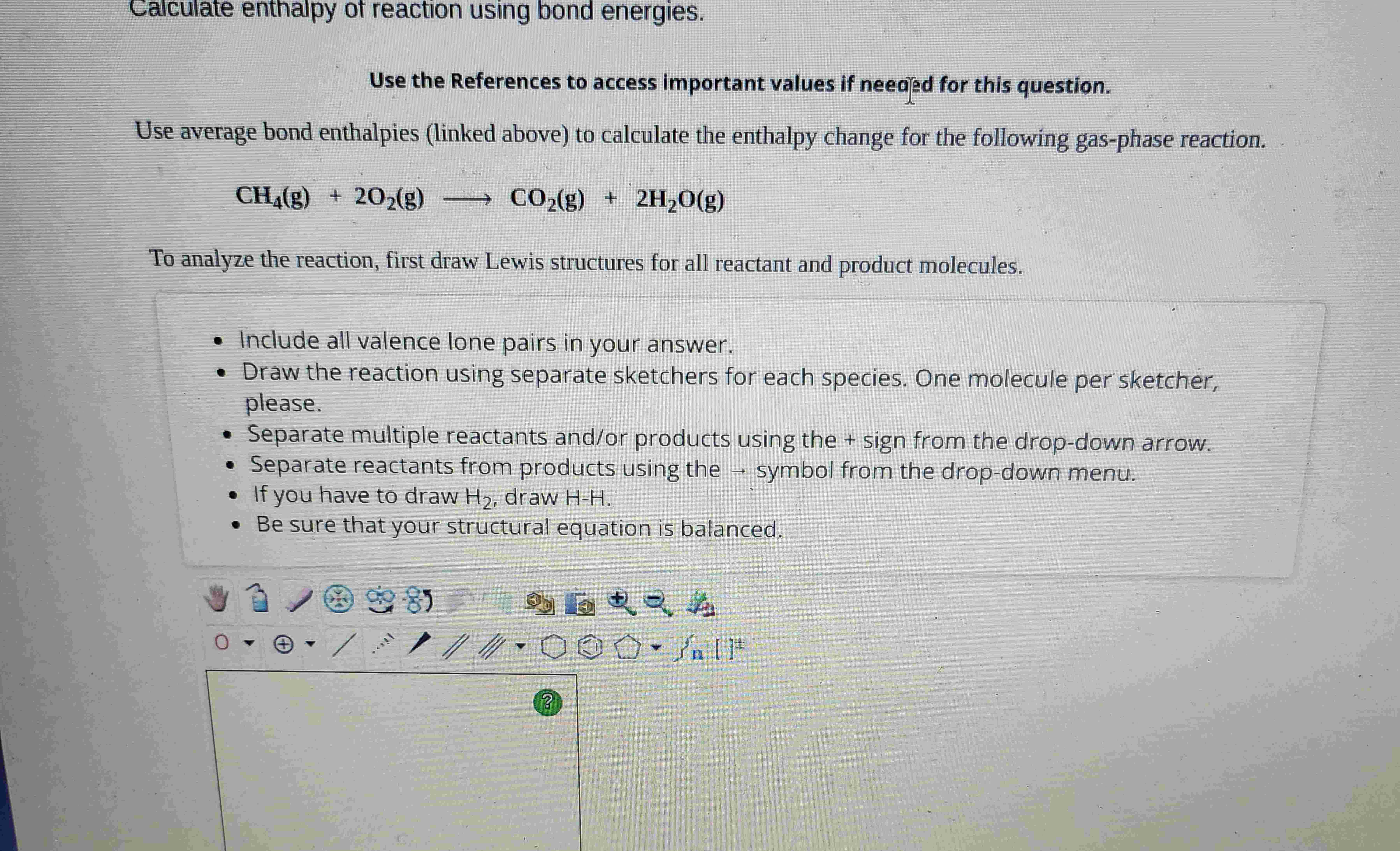 Solved Calculate enthalpy of reaction using bond | Chegg.com