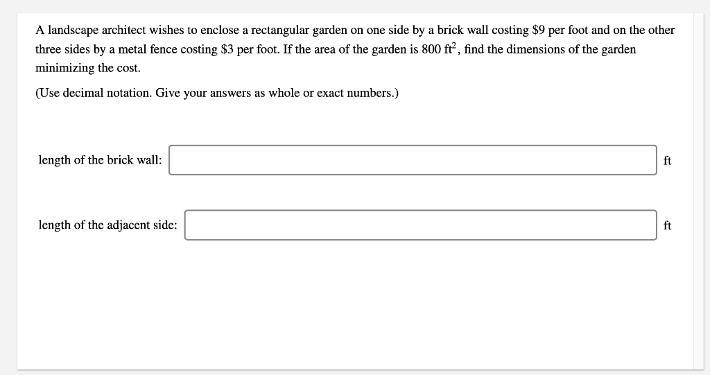 Solved A landscape architect wishes to enclose a rectangular | Chegg.com