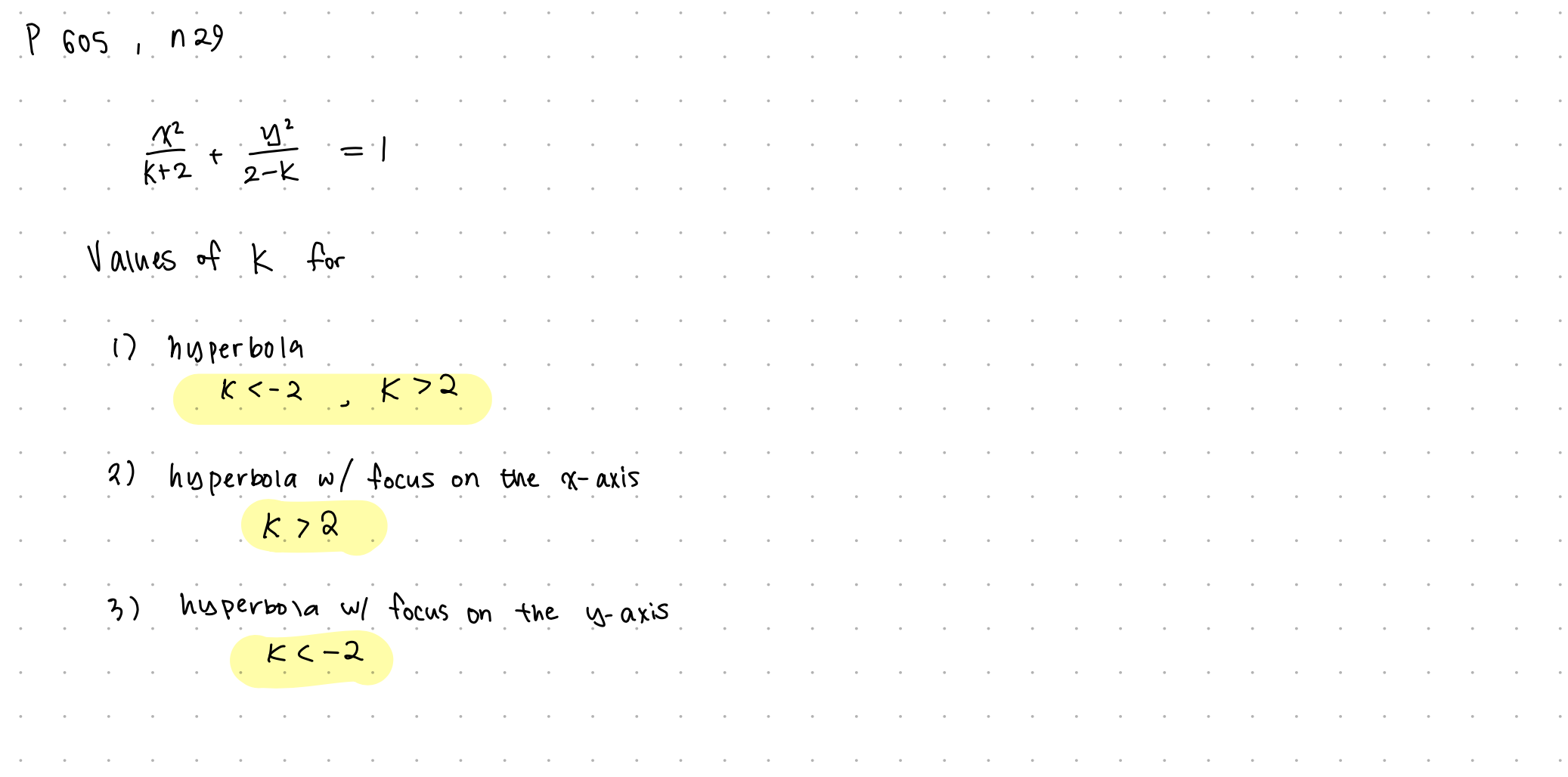 Solved highlighted is the answer. process to find the k | Chegg.com