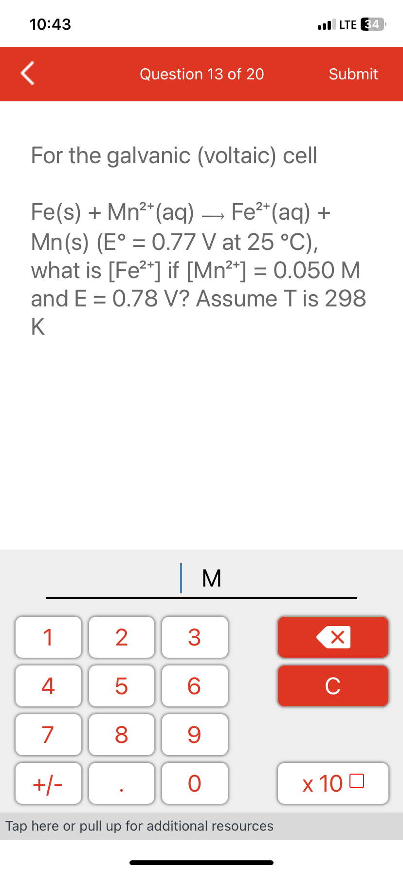 Solved For the galvanic (voltaic) cell | Chegg.com