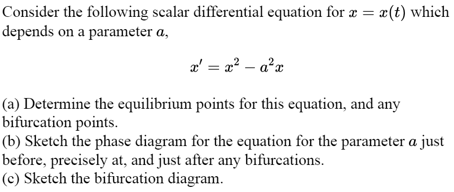 Solved Consider the following scalar differential equation | Chegg.com