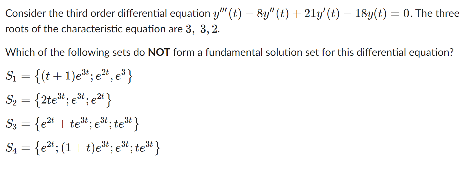 Solved Consider the third order differential equation y'" | Chegg.com