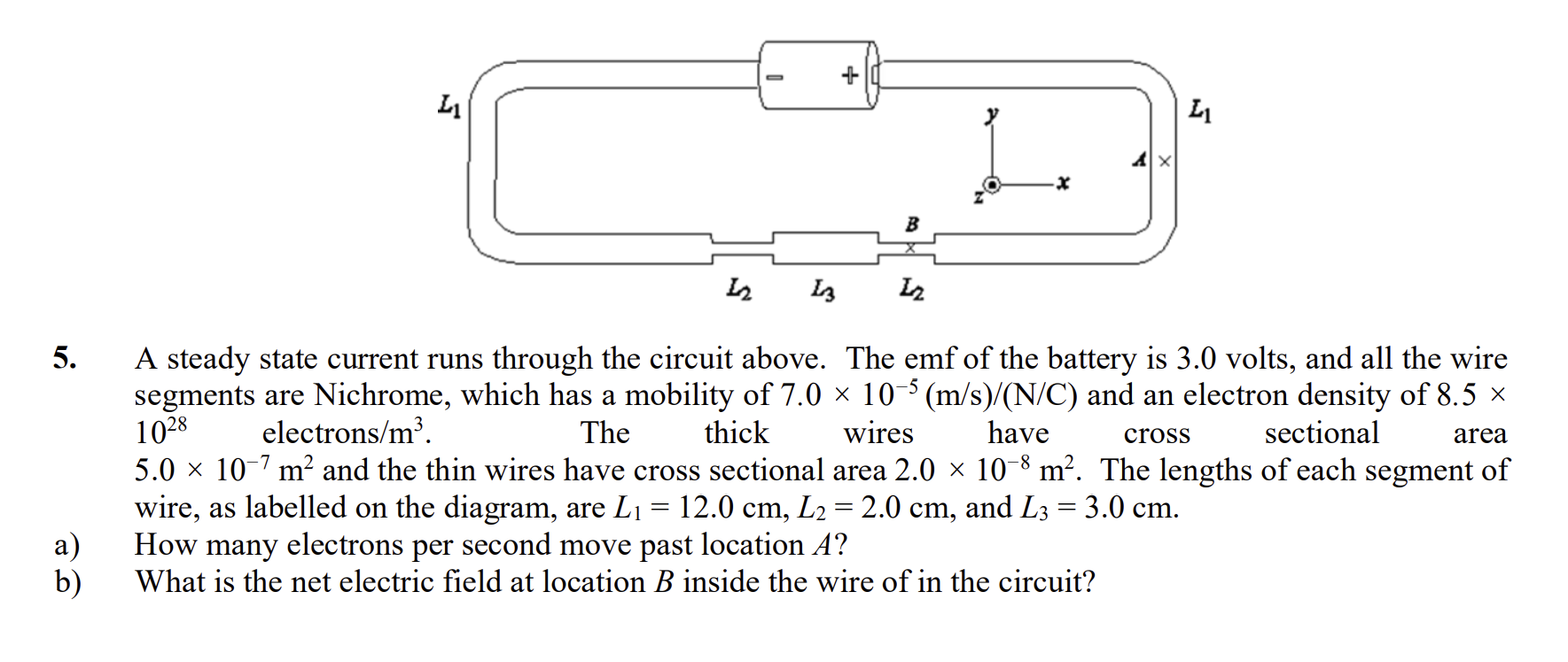 Solved 5 A Steady State Current Runs Through The Circuit