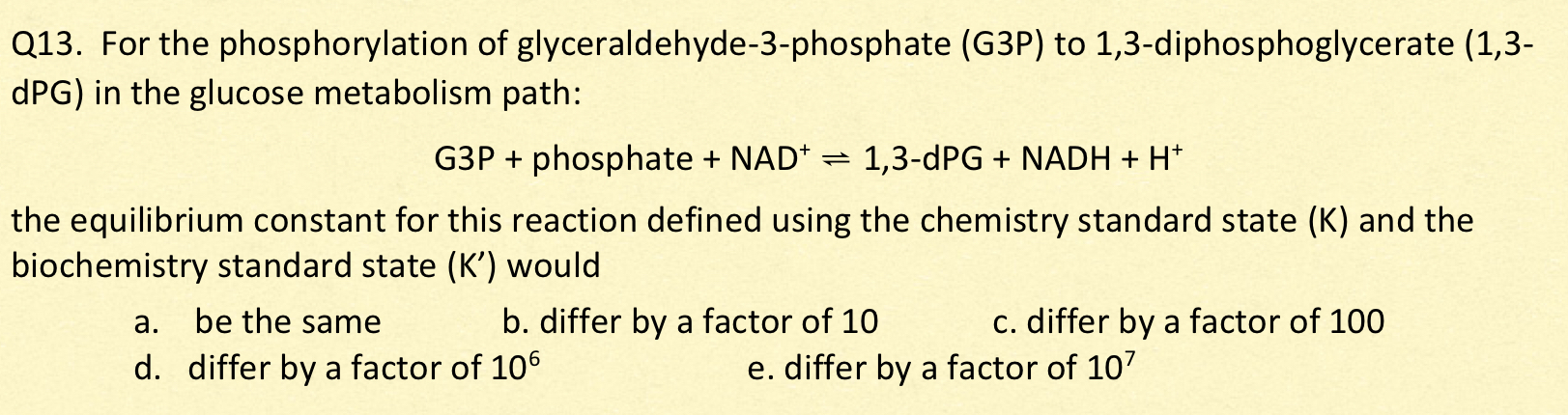 Solved Q13. For the phosphorylation of | Chegg.com