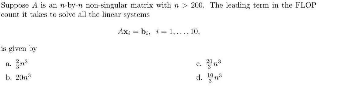 Solved Suppose A is an n-by- n non-singular matrix with | Chegg.com