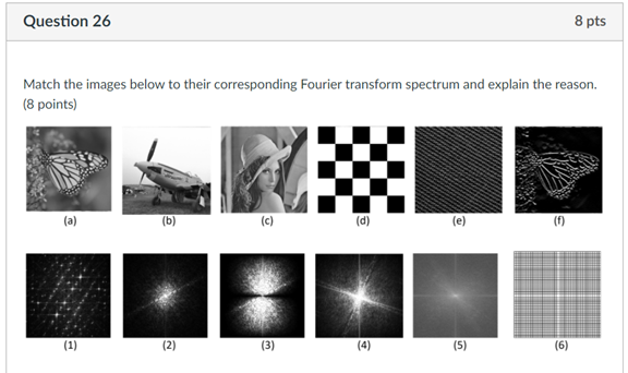 Solved Question 26 8 pts Match the images below to their | Chegg.com