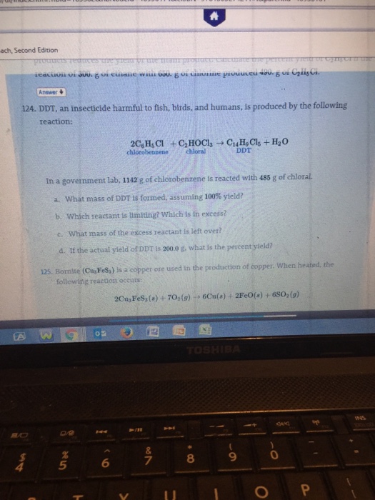 Solved ach, Second Edition Answer 124. DDT, an insecticide | Chegg.com