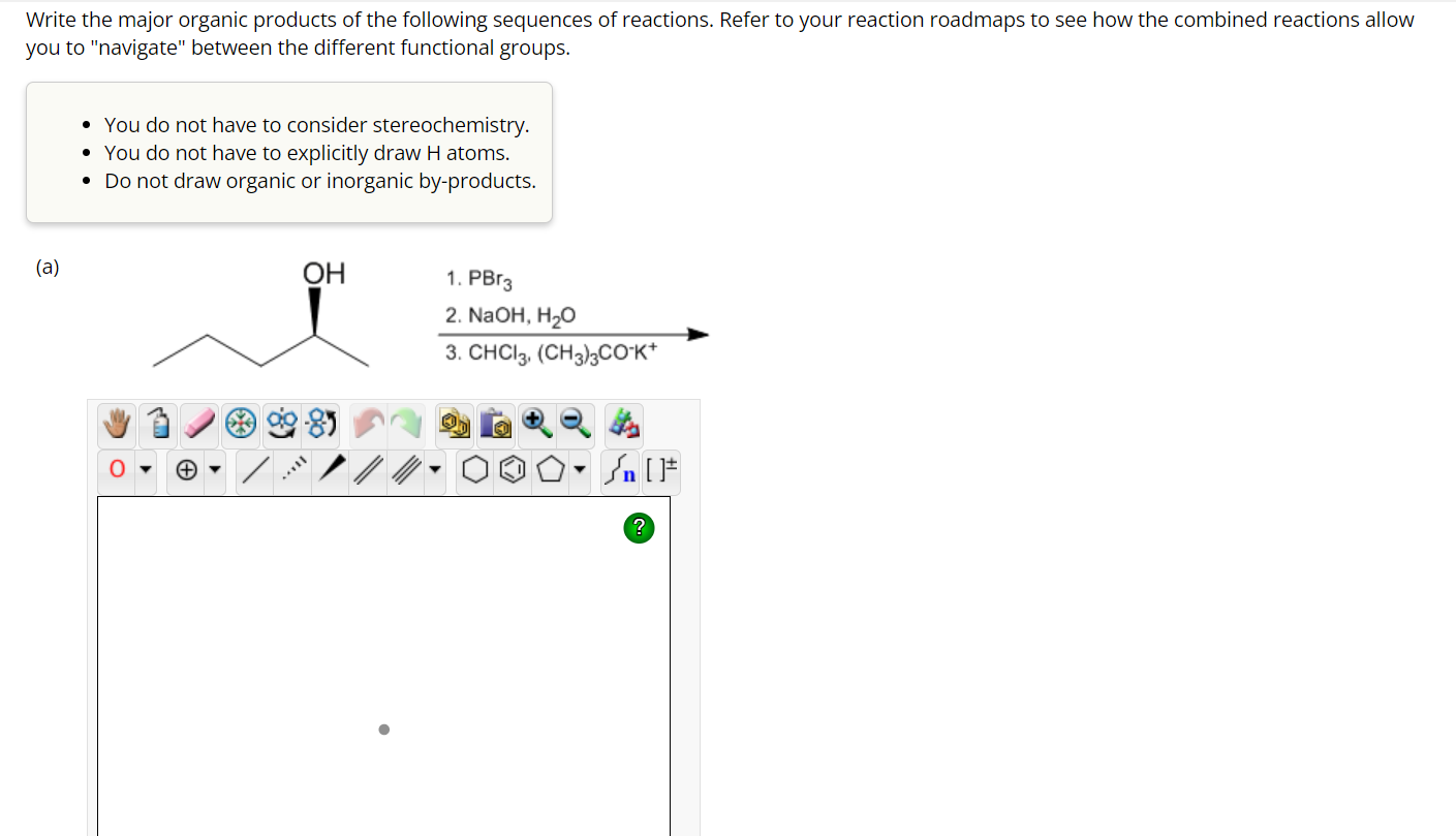 Solved Write the major organic products of the following | Chegg.com