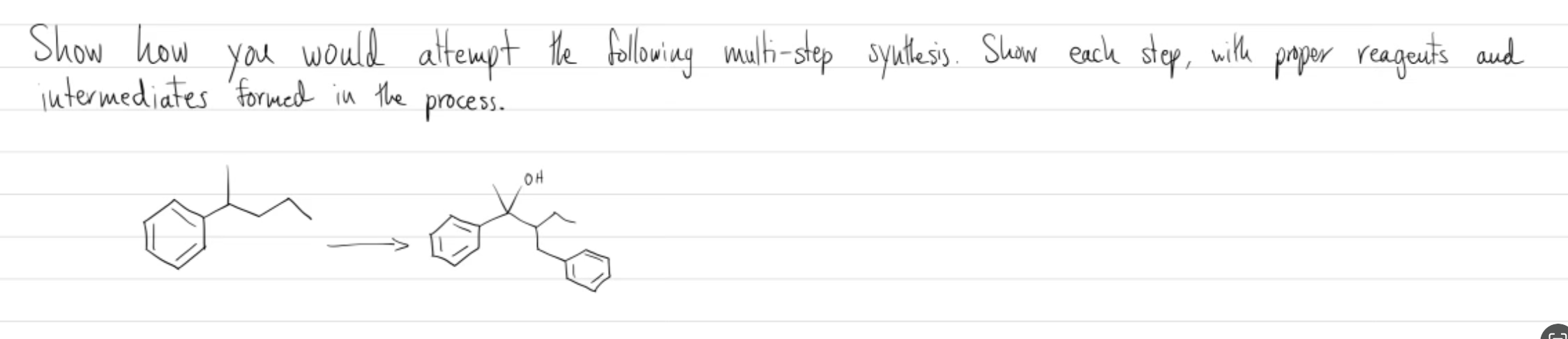 Solved Show how you would attempt the following multi-step | Chegg.com